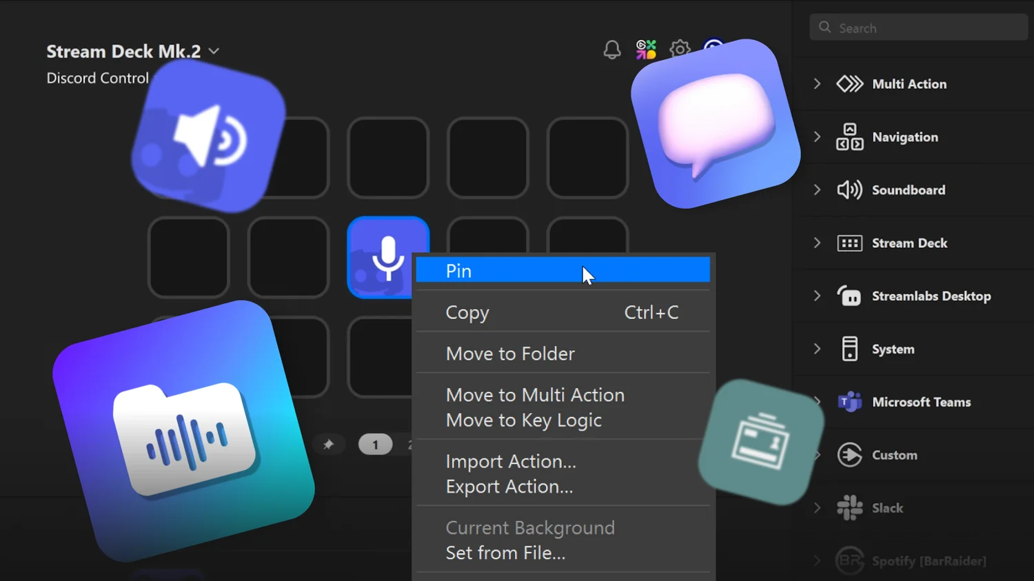 Jak korzystać z przypiętych akcji w Stream Deck | Elgato