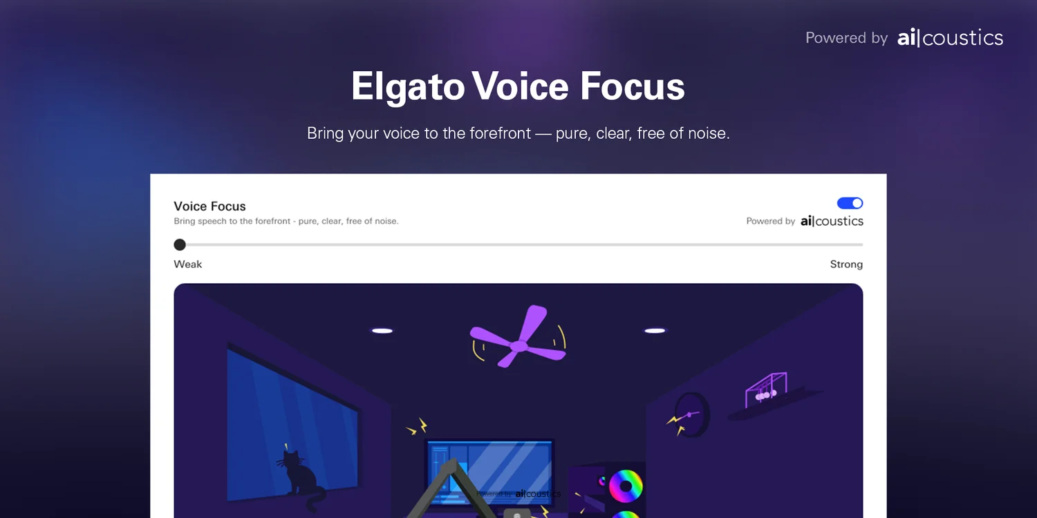 Elgato Voice Focus — Make any microphone sound studio-ready | Elgato